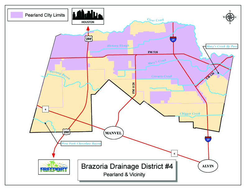 Brazoria County Drainage District Map